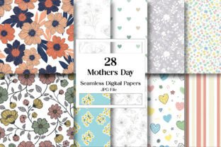 Digital Paper Mothers Day Graphic by Vintage · Creative Fabrica