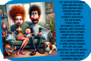 Funny Cartoon Family Digital Art Graphic by Annie's AI Art · Creative ...