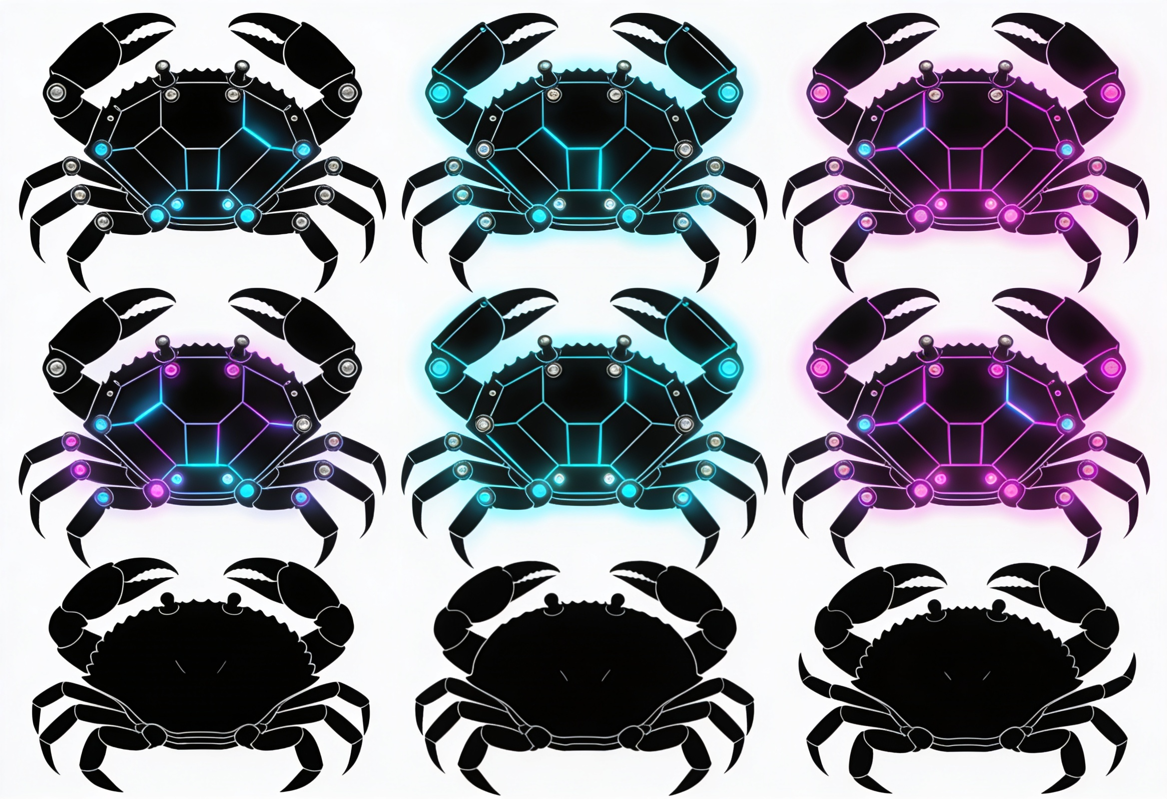 Cyberpunk Crab Clipart Neon Glow Robot Graphic by rabiulalam97677 ...