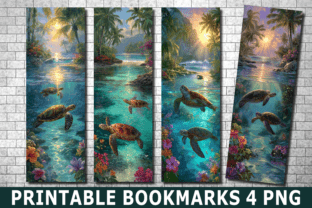 Deep Sea Turtle Sunbeam Reef Bookmark Graphic by Moo Prints · Creative ...