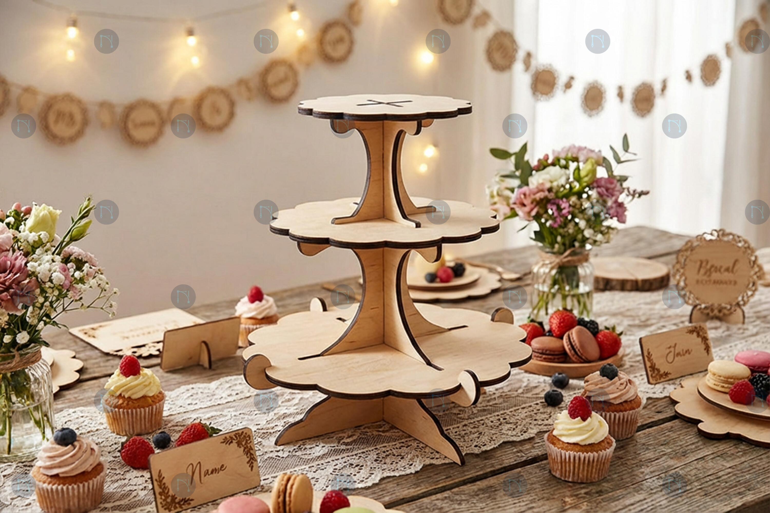 Laser Cut Cake Stand SVG Bundle · Creative Fabrica