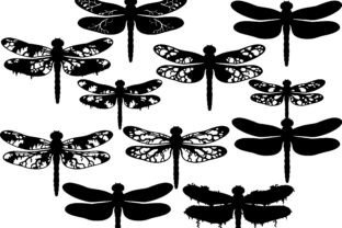 Dragonfly Silhouette SVG Bundle Graphic by mhrana730 · Creative Fabrica