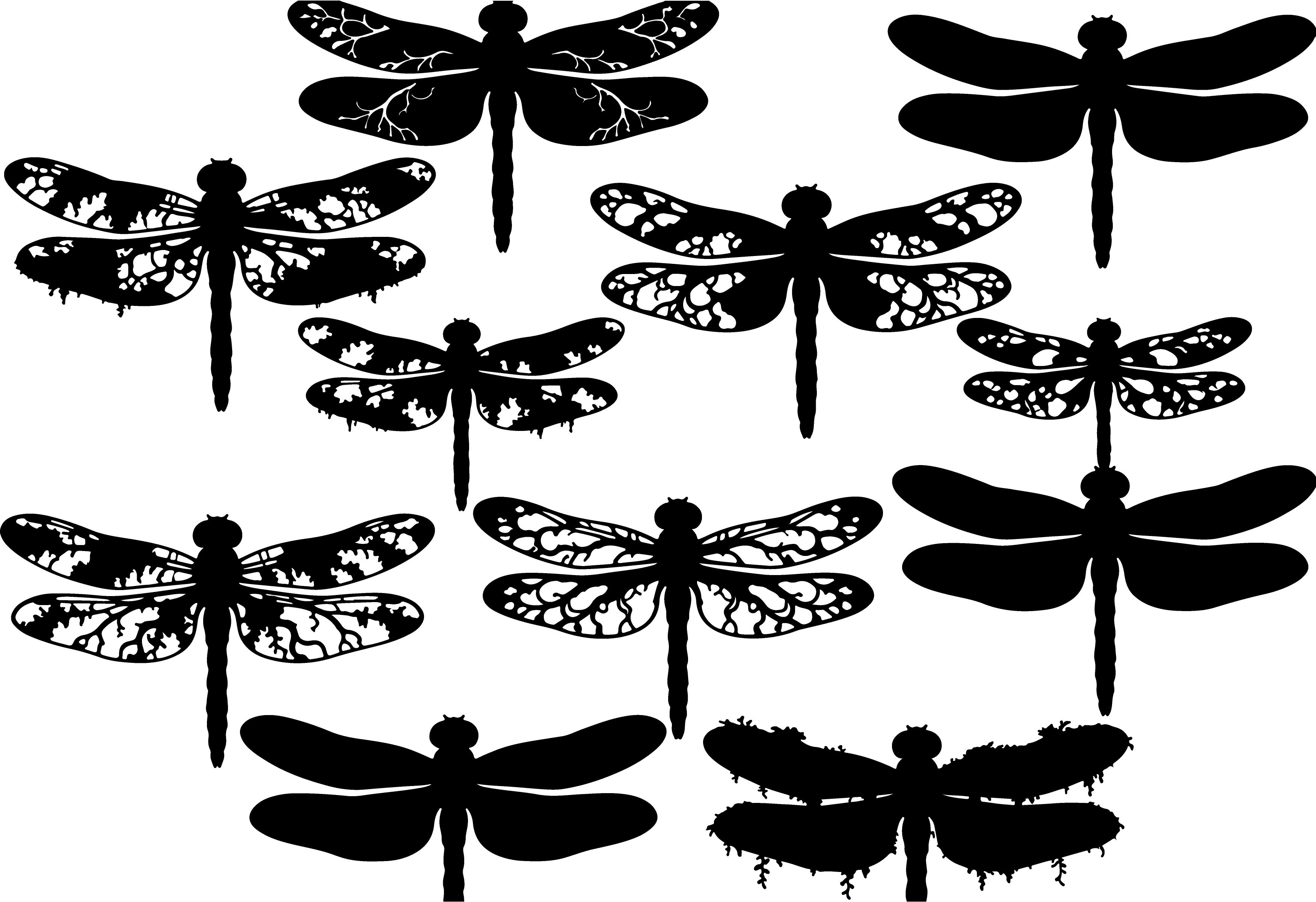 Dragonfly Silhouette SVG Bundle Graphic by mhrana730 · Creative Fabrica