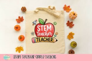 STEM Teacher Apple Design Graphic by DigitalArtGood · Creative Fabrica