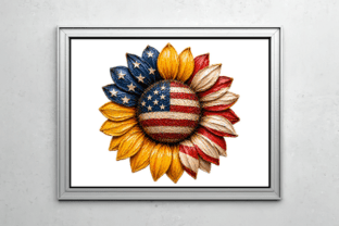 USA Flag Patriotic Sunflower PNG Graphic by Phoenixvect · Creative Fabrica