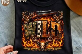 Wild Deer Hunting Fire Flames PNG SHIRT Graphic by MK DESIGNS ...