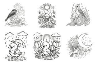 Birds Fantasy Decorative Clipart Bundle Graphic by DESIGN POWER ...