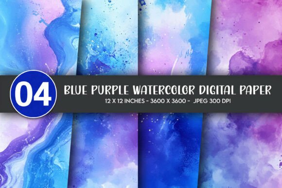 Lavender Watercolor Digital Paper Gráfico por Artify Hub Studio ...