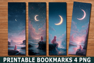 Celestial Mermaid Night Sky Bookmark Graphic by MIKU PRINT · Creative ...
