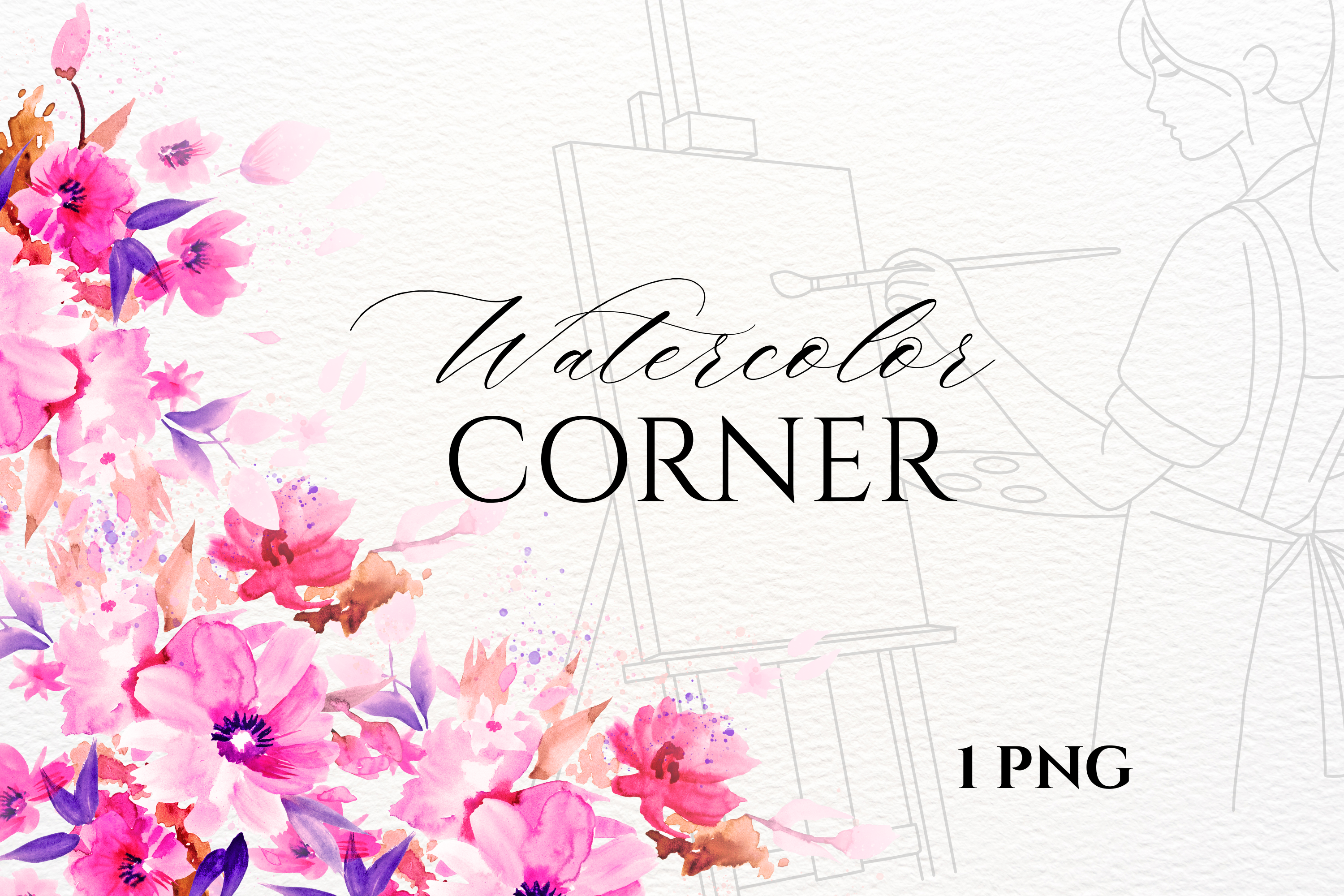 Watercolor Floral Border PNG Graphic by DoFloro · Creative Fabrica