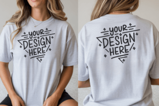 Gildan 5000 Front & Back T-Shirt Mockup Graphic by Pearly Mocks ...