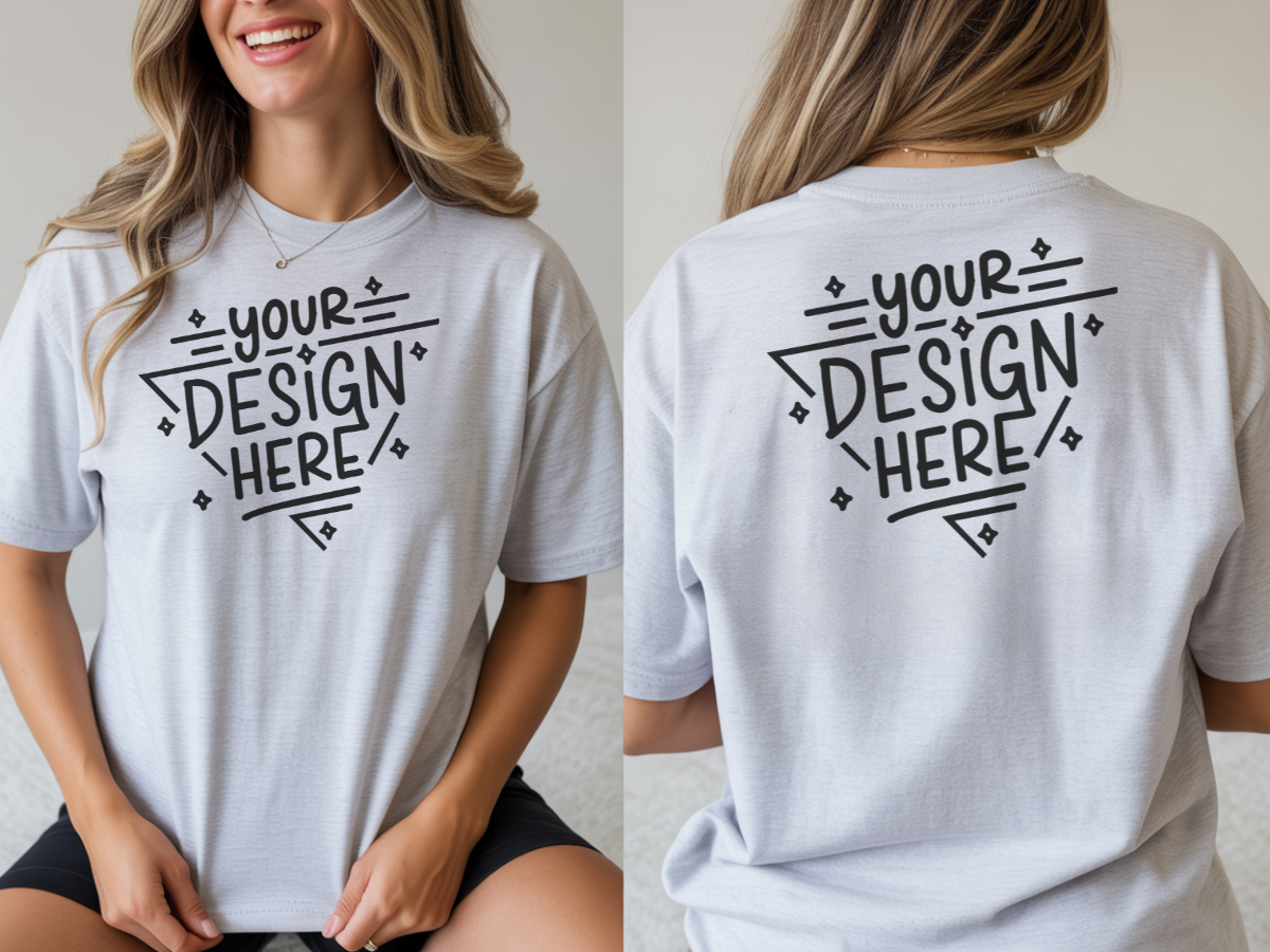 Gildan 5000 Front & Back T-Shirt Mockup Graphic by Pearly Mocks ...