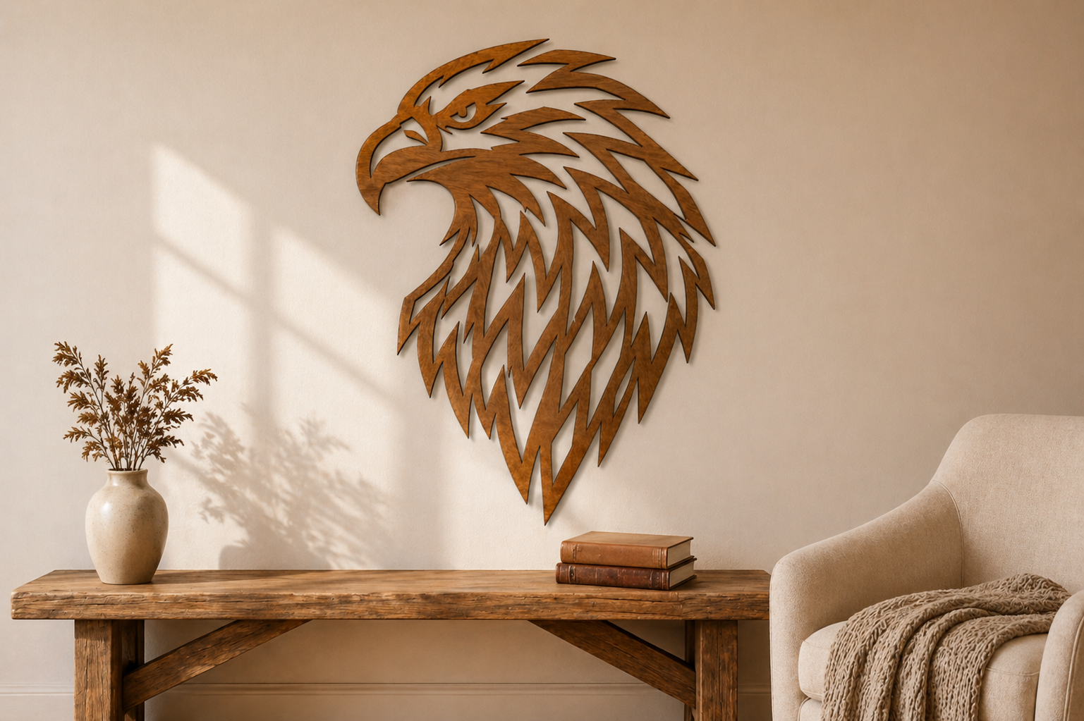 Laser Cut Eagle Wall Art SVG · Creative Fabrica