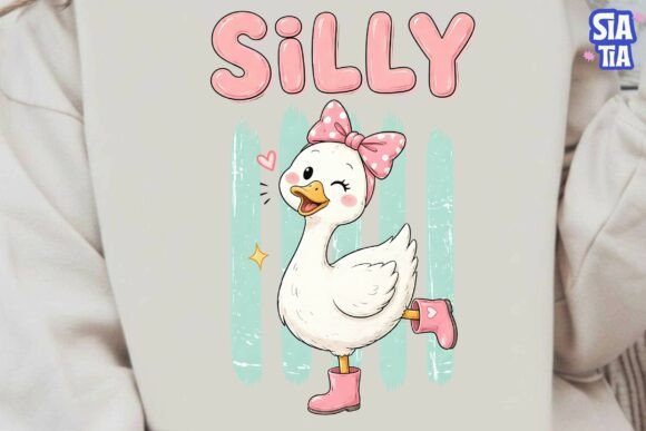 Silly Goose Pink Bow PNG Clipart Graphic by siatia · Creative Fabrica