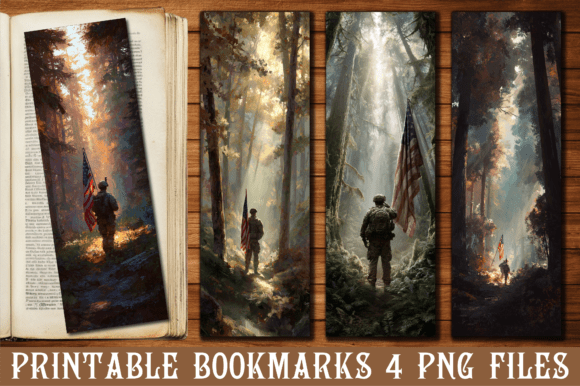 Soldier American Flag PNG Bookmark Graphic by Hello Peeps · Creative ...