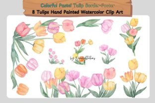 Watercolor Tulips Spring Flower Clipart Graphic by nuuillustrations ...
