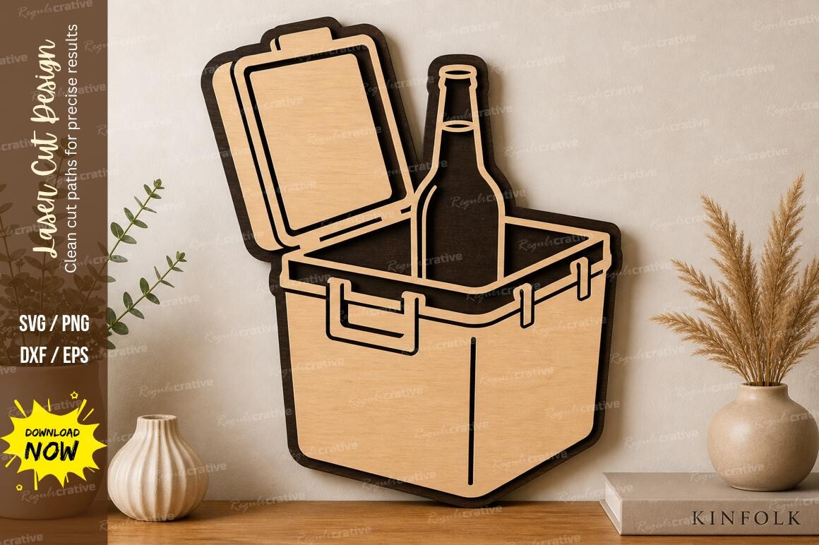 Cooler Box Beer Laser Cut Svg Cutting · Creative Fabrica