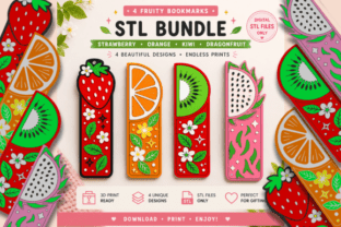 Cute 3D Printable Bookmark Files 4 Set · Creative Fabrica