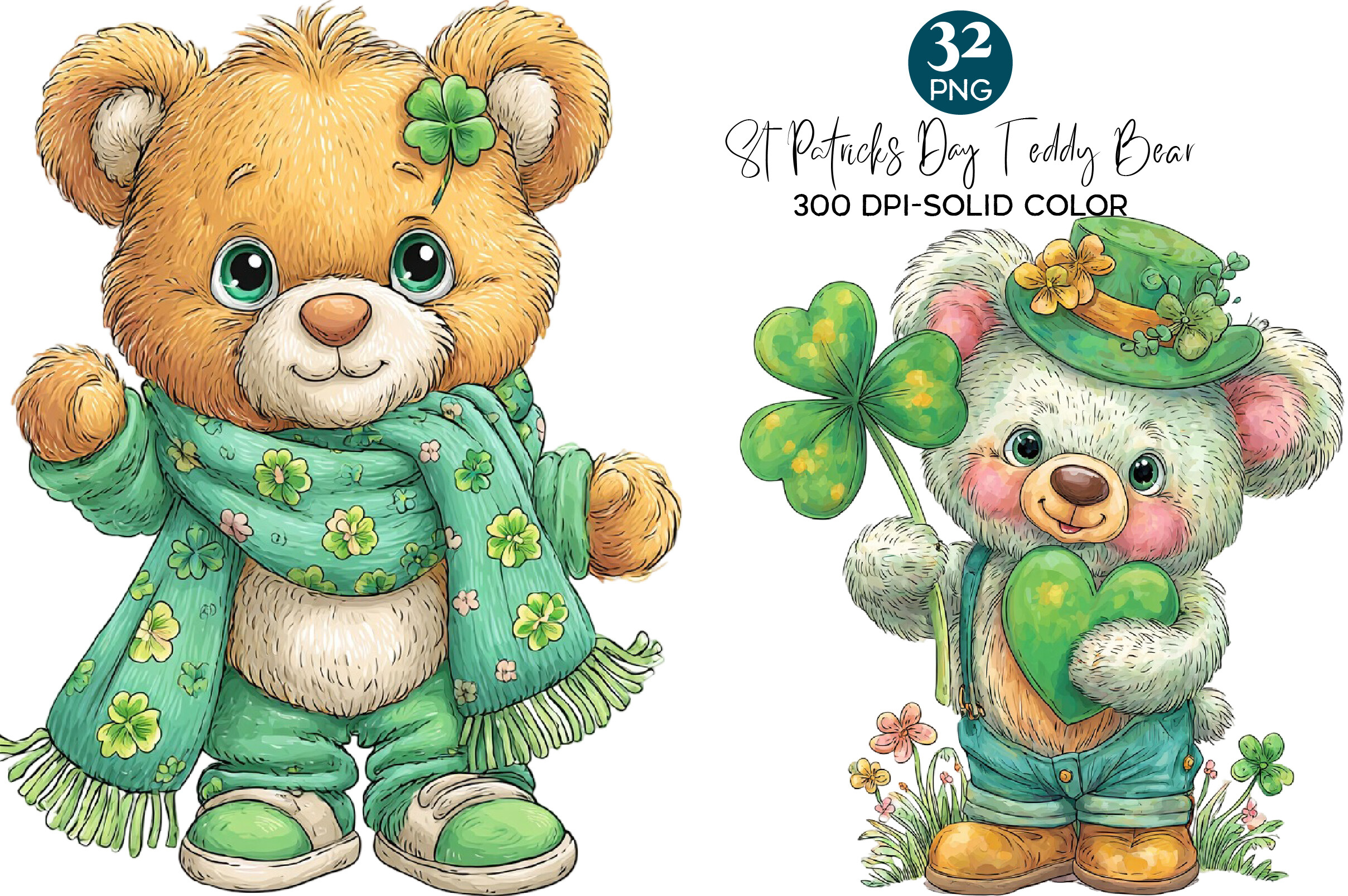 St Patricks Day Teddy Bear PNG Graphic by Creative Canvas · Creative ...