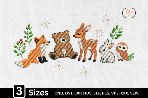 Winter Woodland Animals Forest Friends · Creative Fabrica