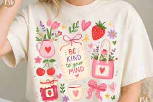 Be Kind to Your Mind PNG Floral PNG Graphic by Craftcity · Creative Fabrica