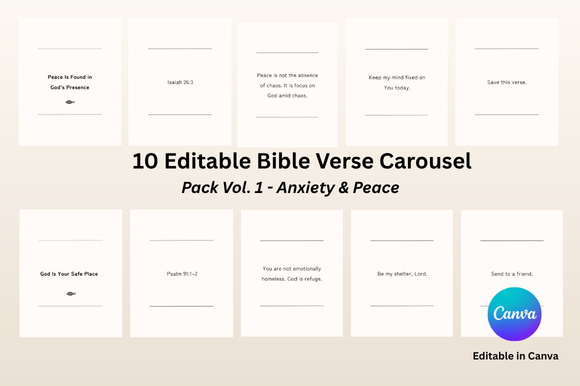 Bible Verse Carousel Templates Vol. 1 Graphic by Root Hope Designs ...