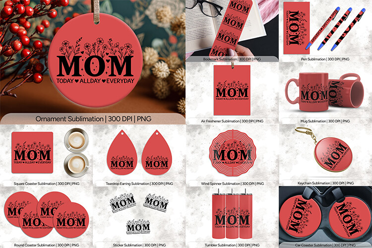 Mom Floral PNG Sublimation Design Graphic by Digital Goodies · Creative ...