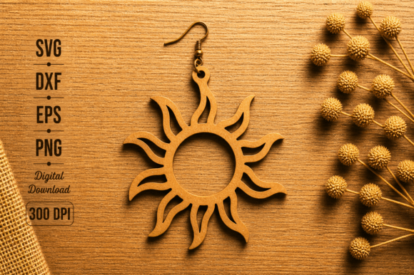 Laser Cut Rose Earring SVG · Creative Fabrica
