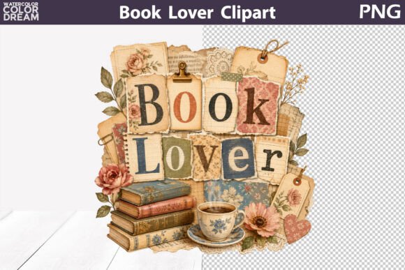 Book Lover Clipart | Cozy Reading PNG Graphic by WatercolorColorDream ...