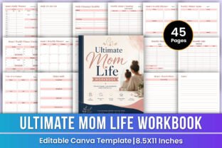 Ultimate Mom Life Workbook Canva Kdp Graphic by Mustafiz · Creative Fabrica