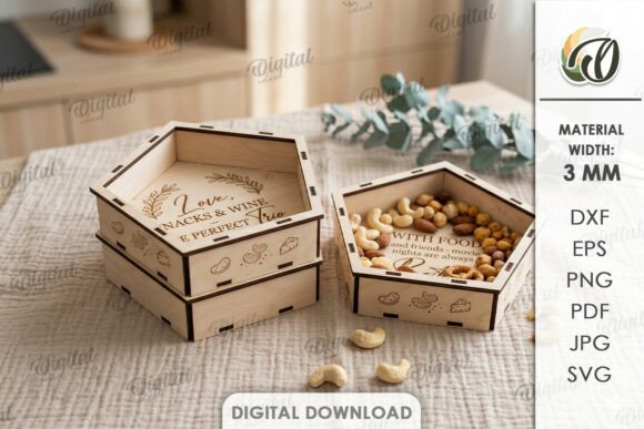 3D Stackable Box Laser Cut · Creative Fabrica