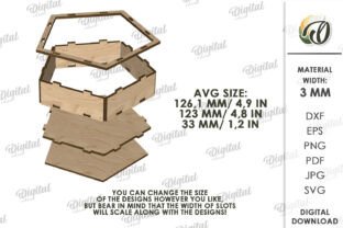 3D Stackable Box Laser Cut · Creative Fabrica