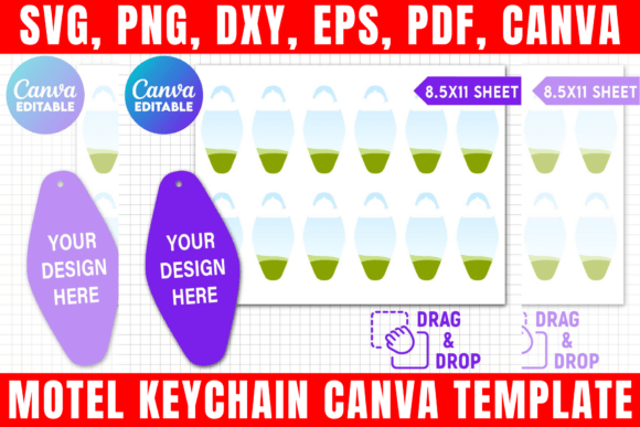7651 Keychain Template Designs & Graphics