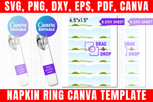 Napkin Ring Template, Utensil Pocket SVG Graphic by freshzone228 ...