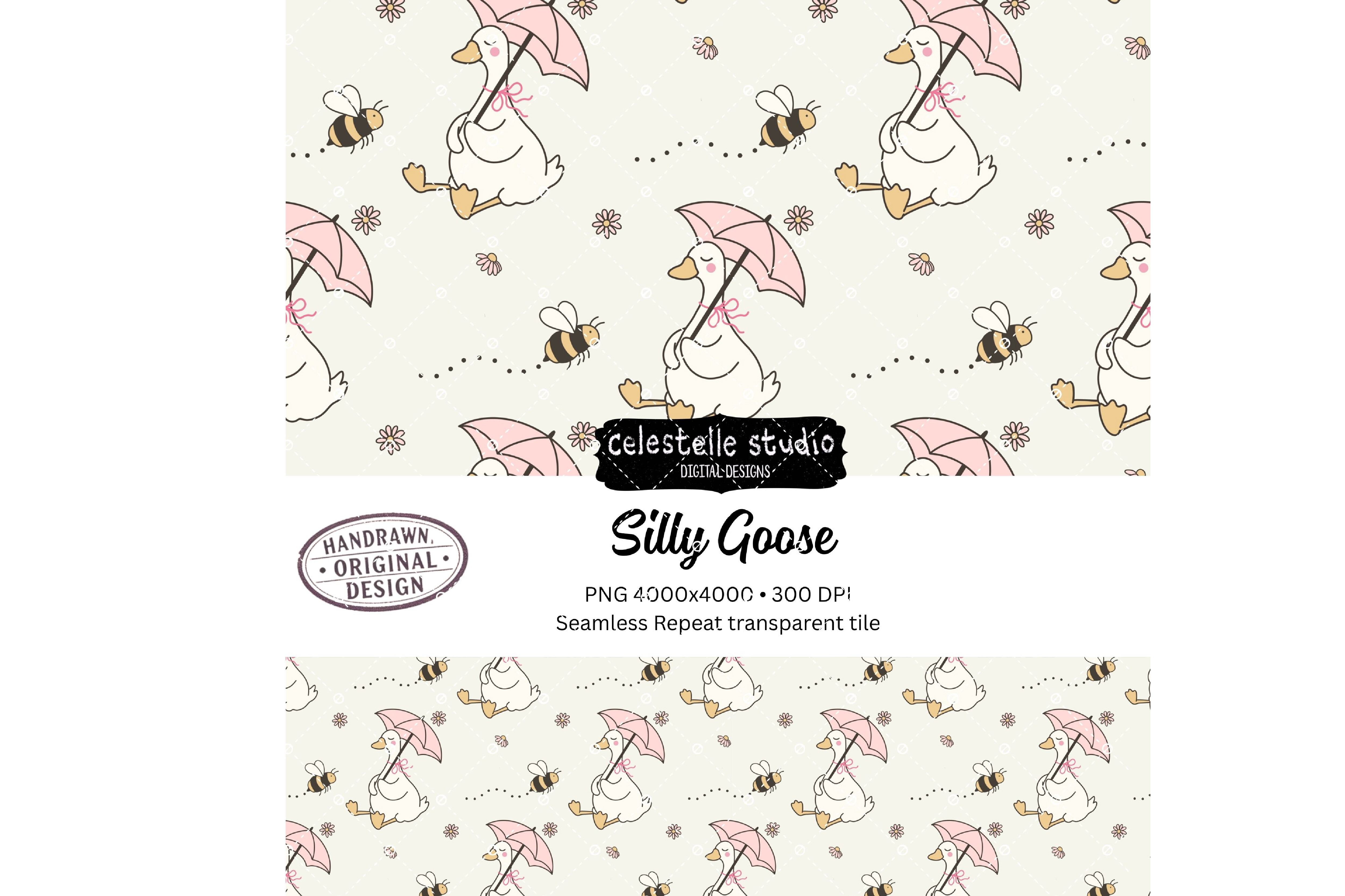 Silly Goose Png Seamless Pattern Graphic by Celestelle Studio ...