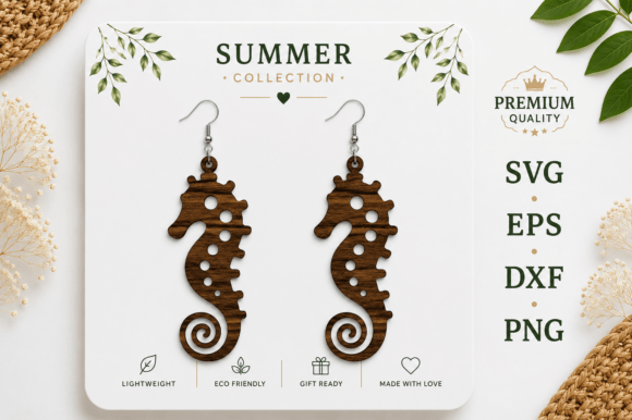 Leaf Wood Earrings Laser Cut SVG File · Creative Fabrica