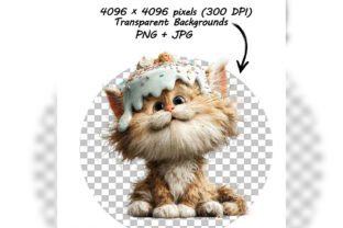 Birthday Cat Clipart PNG Party Bundle Graphic by One-touch · Creative ...