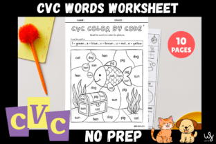 CVC Words Worksheets: No Prep Phonics Graphic by wodstudio08 · Creative ...