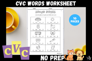 CVC Words Worksheets: No Prep Phonics Graphic by wodstudio08 · Creative ...