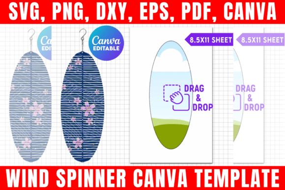 Wind Spinner Template, Wind Spinner SVG Graphic by freshzone228 ...