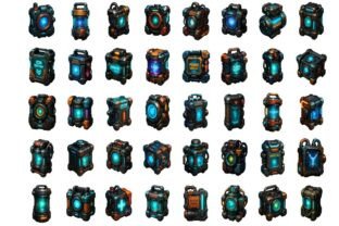 Cyberpunk Energy Cells – 40 Game UI Icon Graphic by steblevvn5 ...