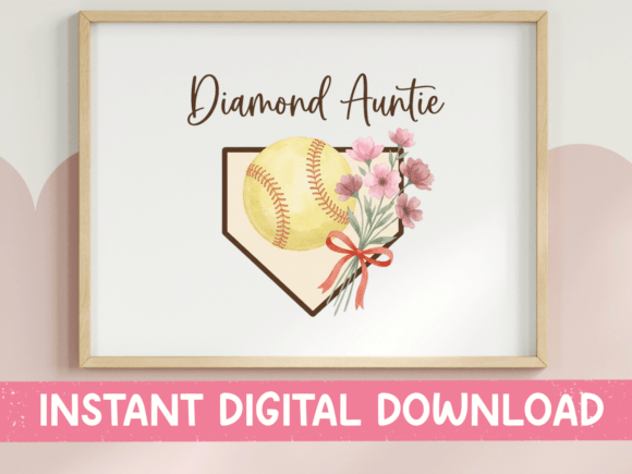 1 Flower Softball Svg Designs & Graphics