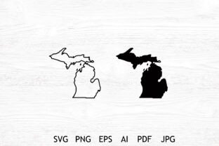 Michigan State SVG Vector Bundle Graphic by Silhouette Station ...