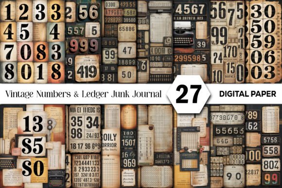 Vintage Garden Seed Ledger Junk Journal Graphic by design studio3 ...