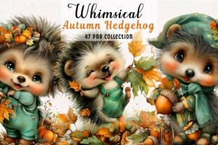 Whimsical Autumn Hedgehog Clipart Graphic by Print Magic · Creative Fabrica