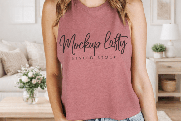 15 Muscle Tank Crop Top Mockup Designs & Graphics