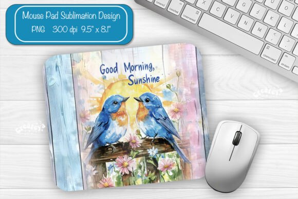 Birds Mouse Pad Sublimation Desk Mat Graphic by Createya Design ...