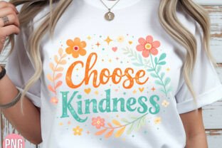 Choose Kindness Retro Floral Quote PNG Graphic by Meow CREATIONS ...