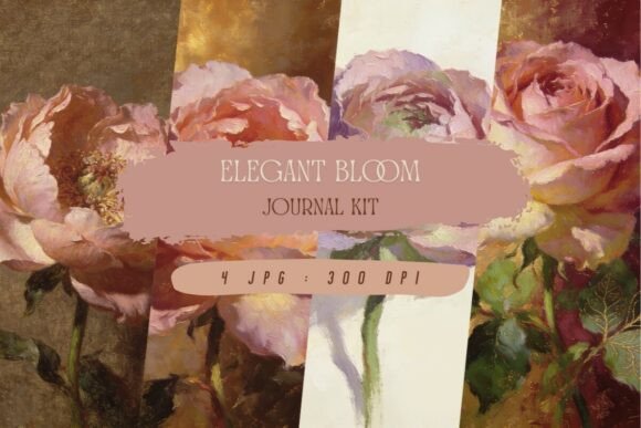Elegant Bloom Journal Kit, Wallpaper Graphic by Amaze Digital Corner ...