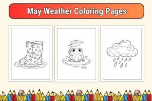 May Weather Coloring Pages for Kids Graphic by TheStudyKits · Creative ...